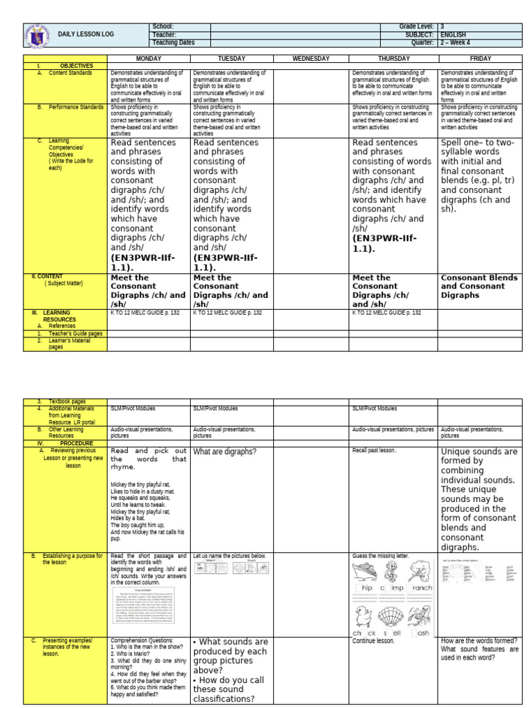 WEEK4 DLL ENGLISH | PDF