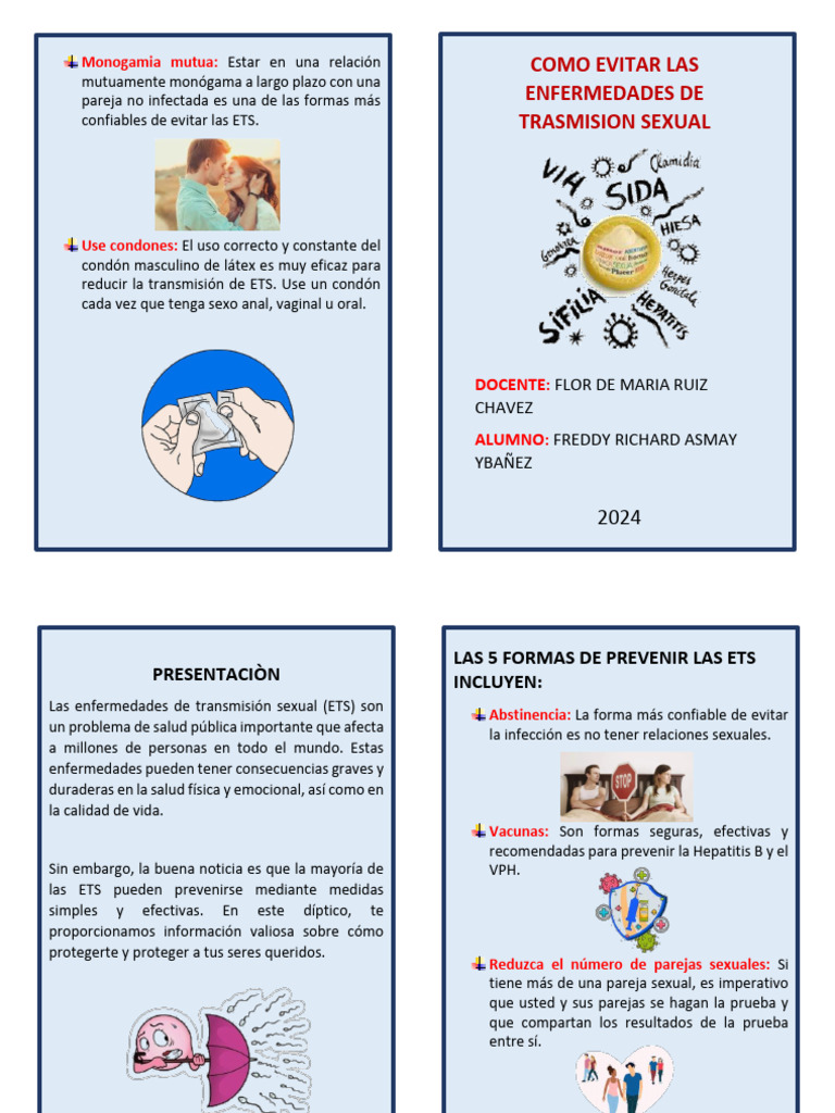 Diptico Sobre Evitar Las Enfermedades de Transmision Sexual - Asmat ...
