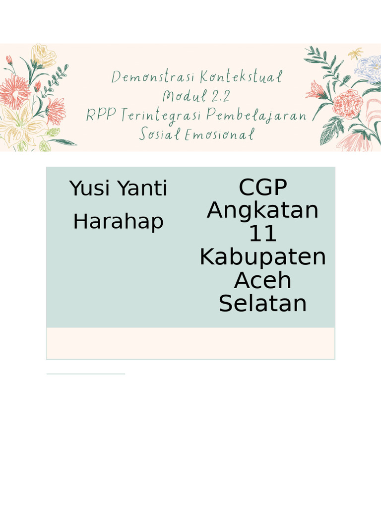 Price List Doc in Cream Teal Light Pink Floral Illustrative Style | PDF
