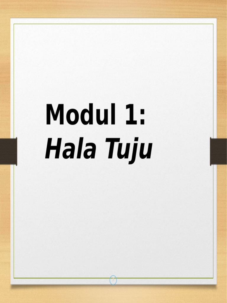 Modul 1 Hala Tuju | PDF