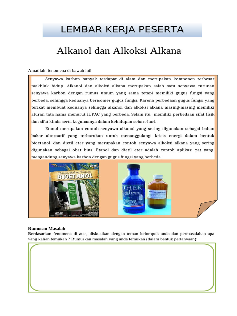 LKPD alkohol dan eter | PDF