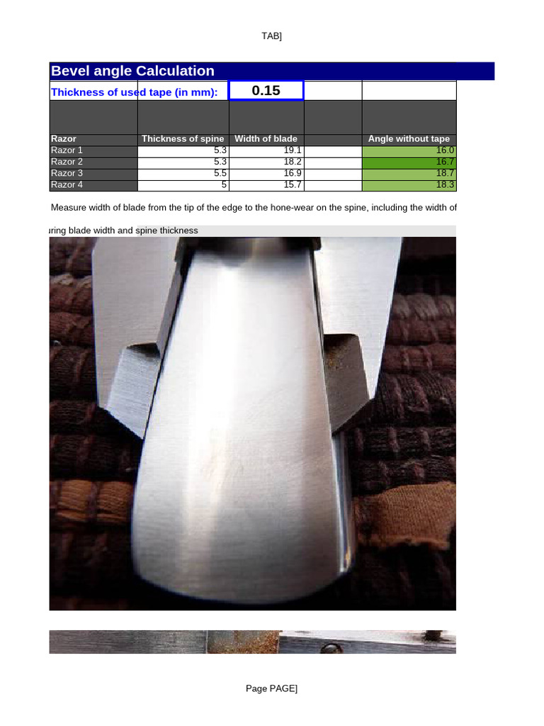 Bevel Angle Calculation | PDF