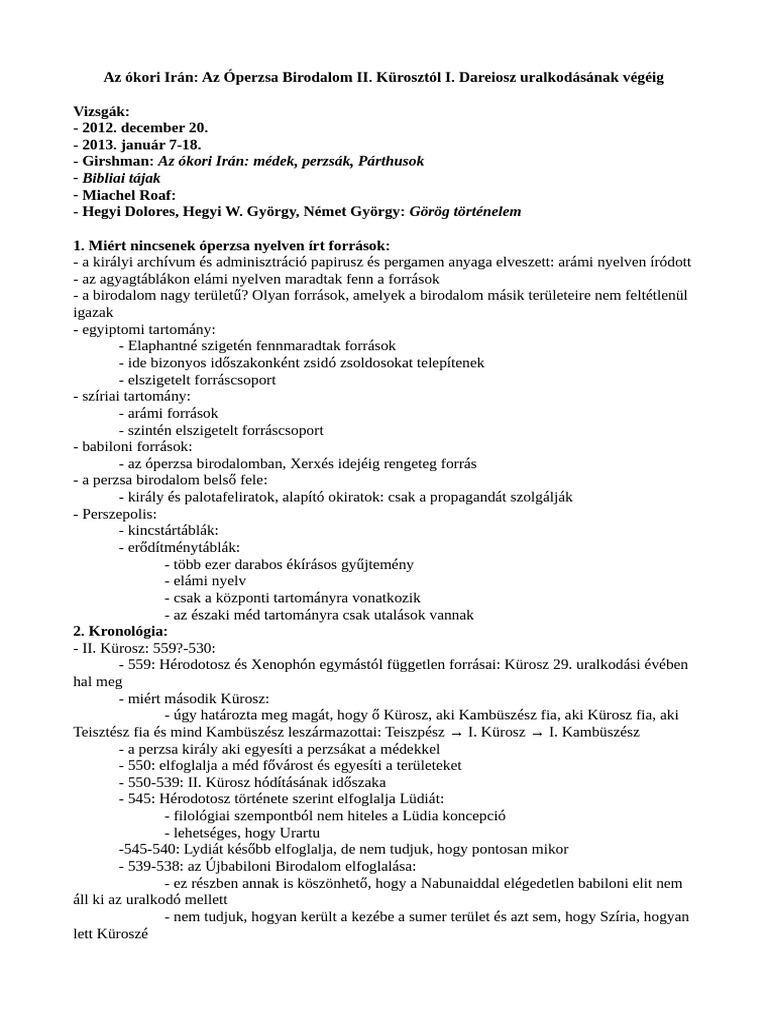 Az Ókori Kelet Története 10 | PDF