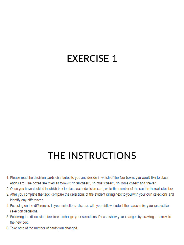 EXERCISE 1 Etika Profesi | PDF