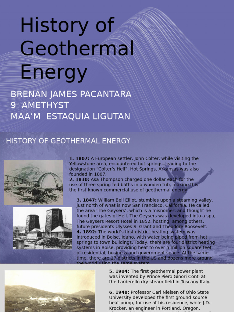 History of Geothermal Energy | PDF | Geothermal Energy | Nature