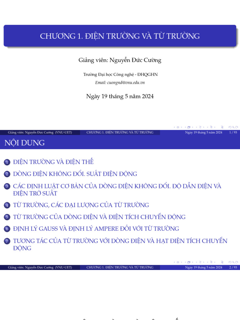 Chuong 1 - Dien Truong Va Tu Truong | PDF