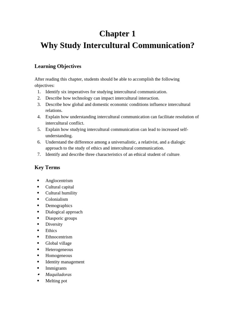 Chapter 1 Outline | PDF