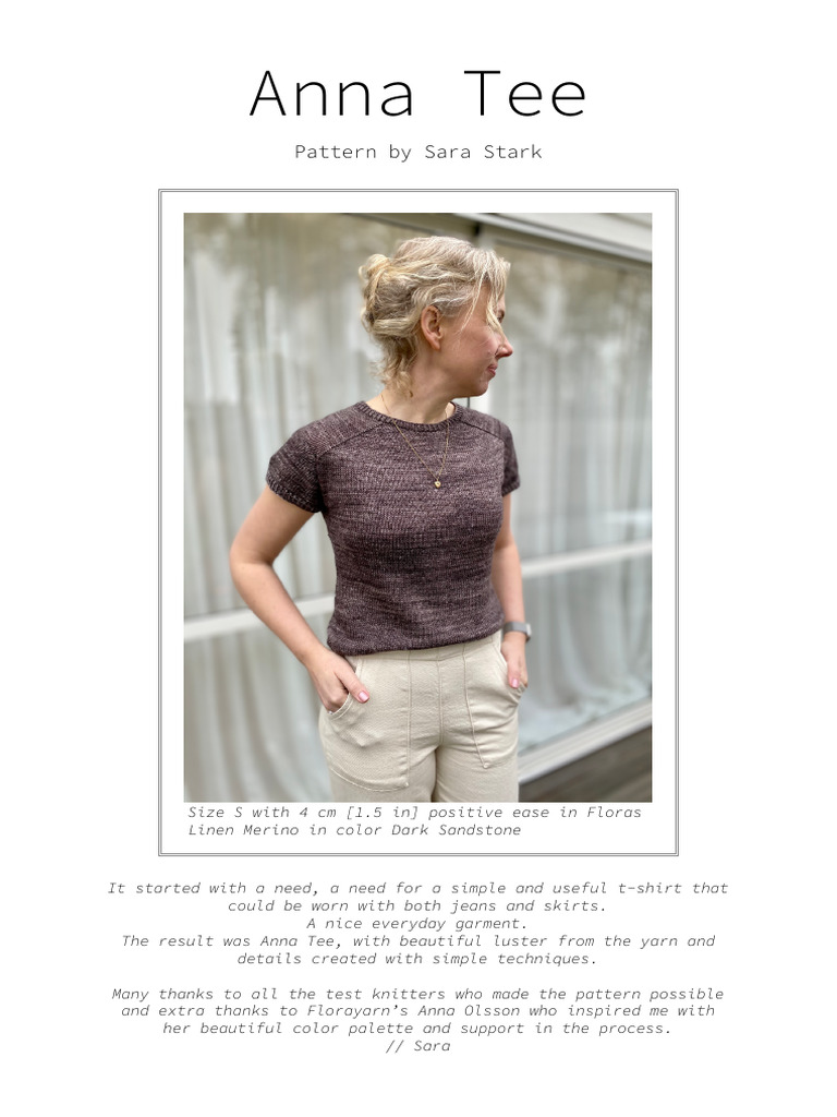 Anna Tee by Sara Stark | PDF