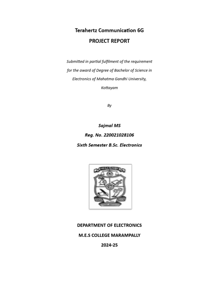 Terahertz Communication 6G | PDF
