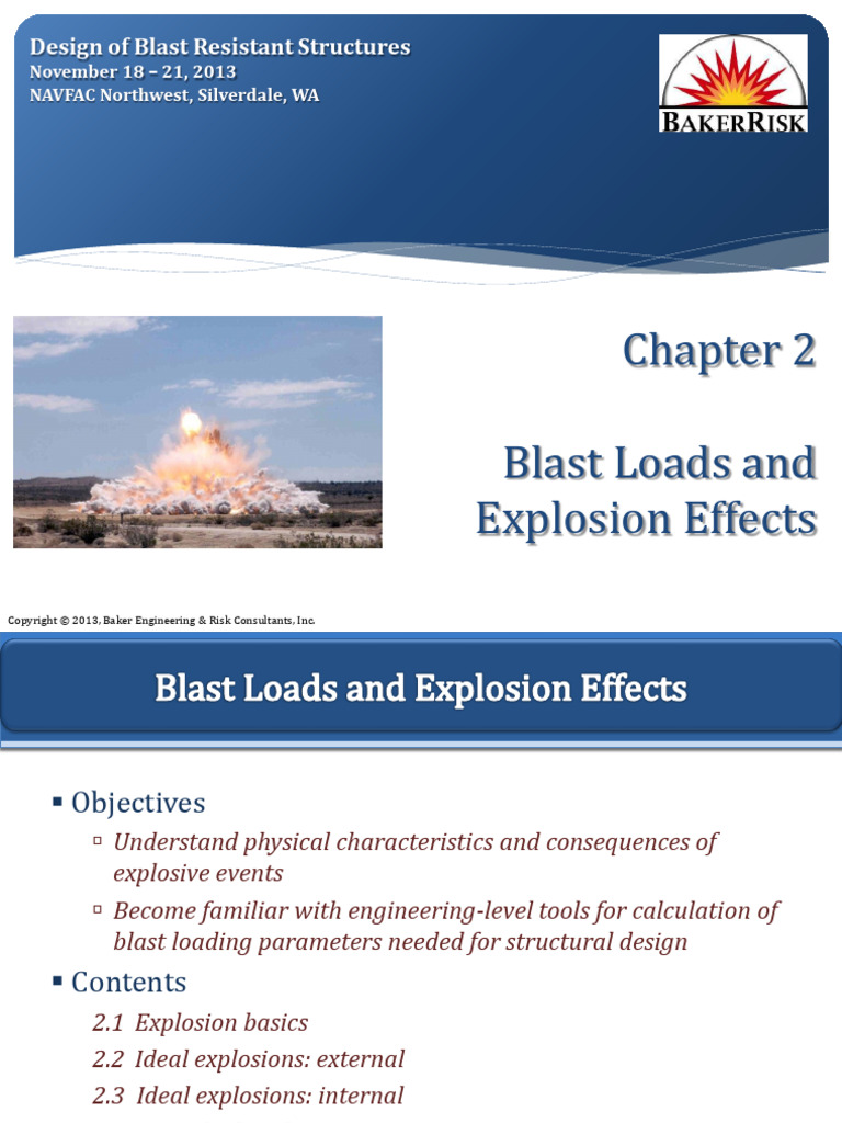 Chapter 2-Blast Loads and Explosion Effects - NAVFACNW - Nov2013 | PDF