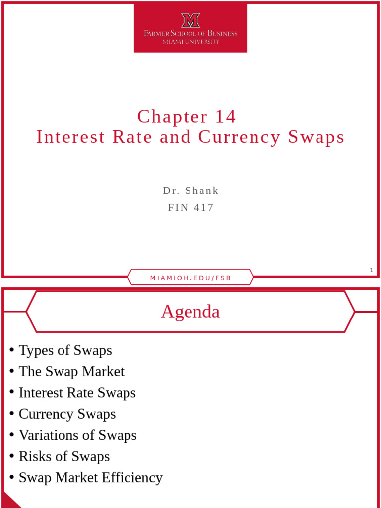 Chapter 14 Interest Rate and Currency Swaps | PDF | Swap (Finance ...