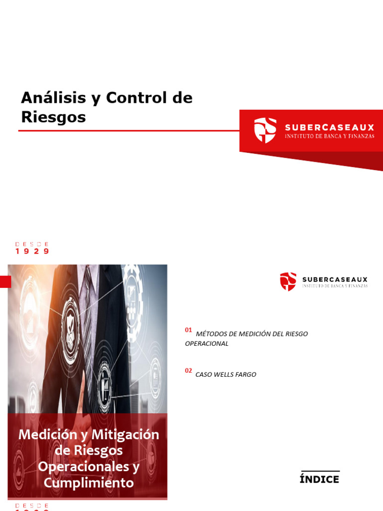 Metodos de Medicion Del Riesgo Operacional. Teoria. Caso WFargo | PDF