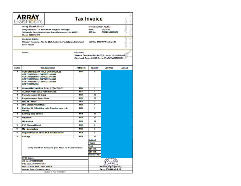 Invoice Bos Without Prices | PDF