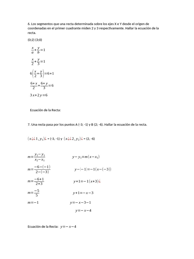 Pensamiento Logico Ejercicios Del 6 Al 11 | PDF | Pendiente | Métodos y ...