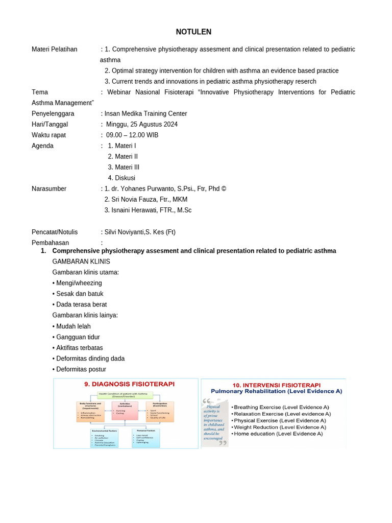 NOTULEN ASMA Silvi | PDF