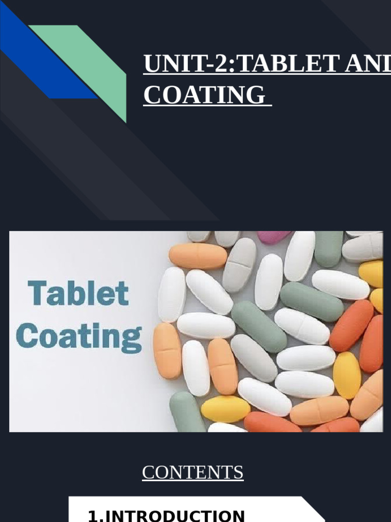 Unit 2 Tablet and Coating 2 | PDF