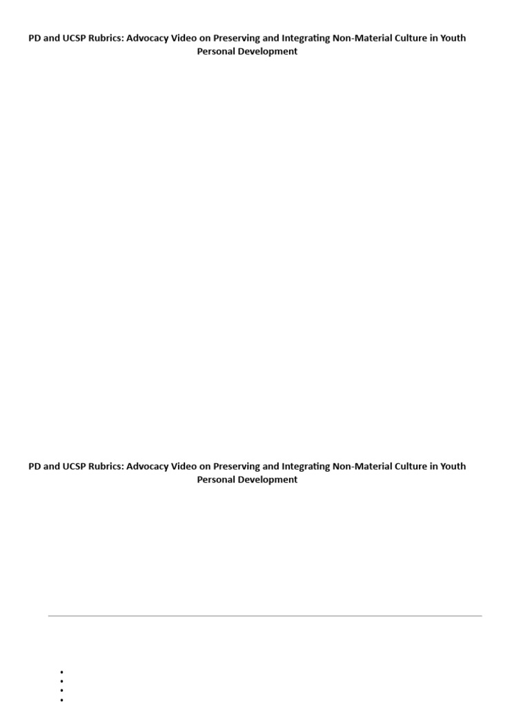 PD and Ucsp Rubrics | PDF