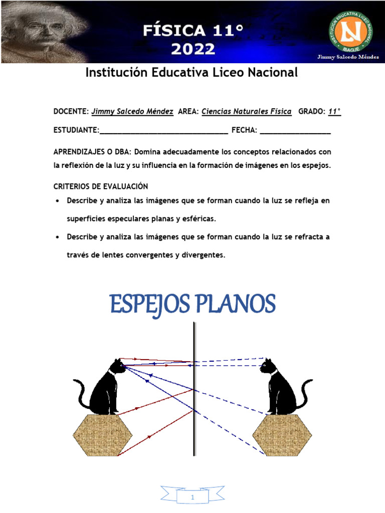 OPTICA GEOMETRICA (Espejos) | PDF