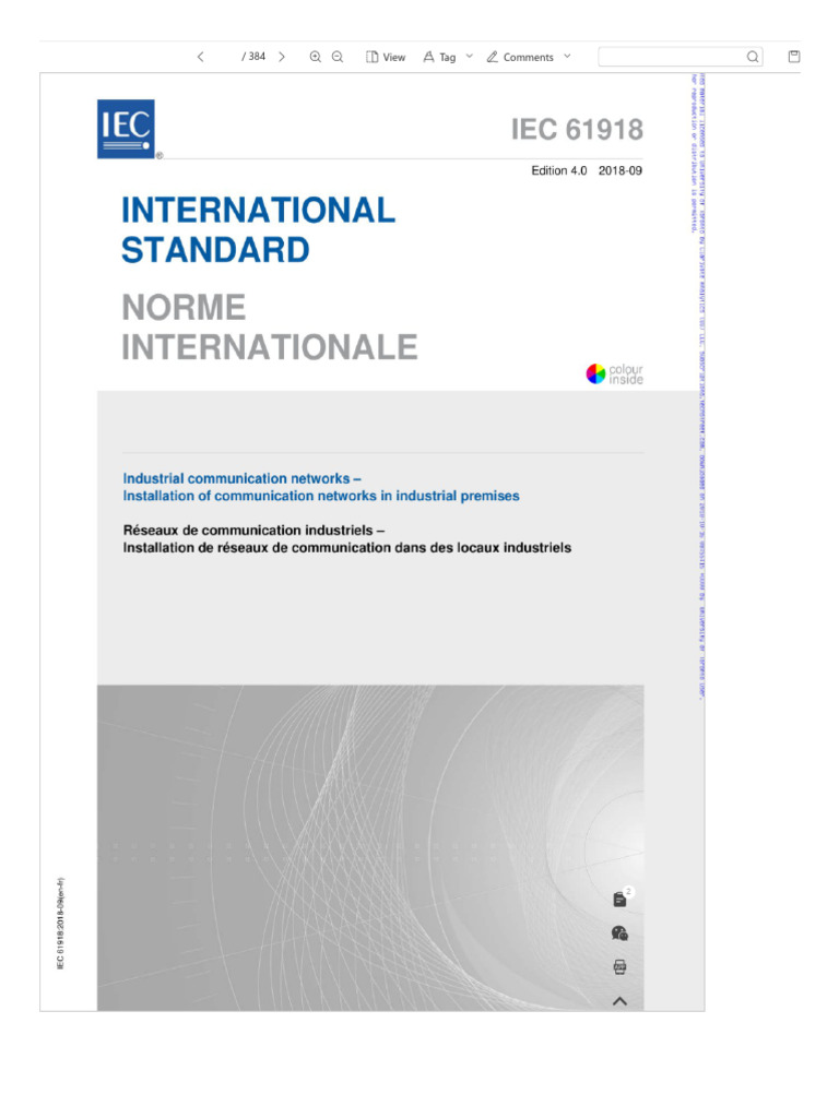 IEC 61918 (2018) Industrial Com. Network - Installation | PDF