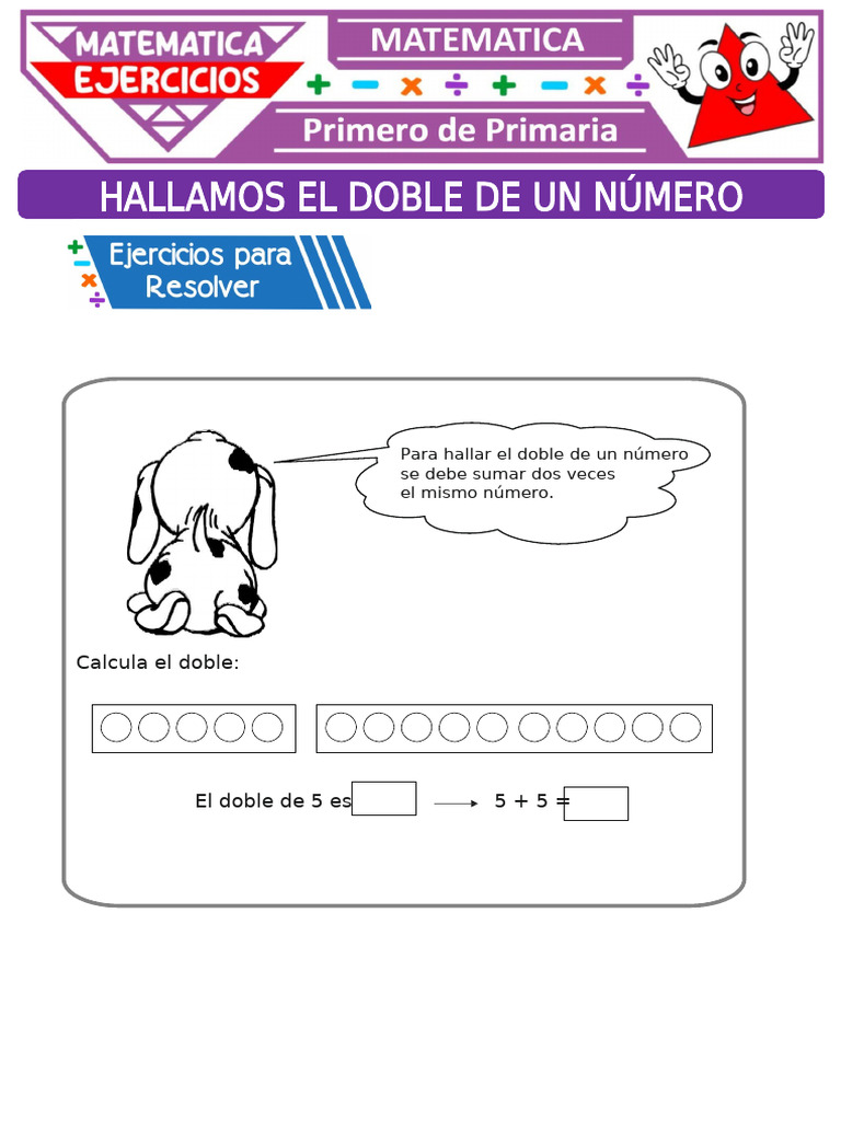 Hallamos El Doble de Un Numero para Primer Grado de Primaria | PDF