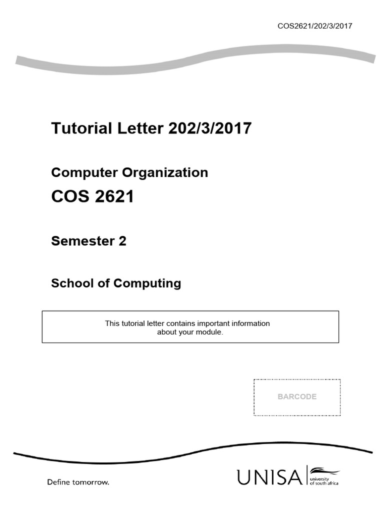 COS2621 Tut 202 Semester 22017 | PDF