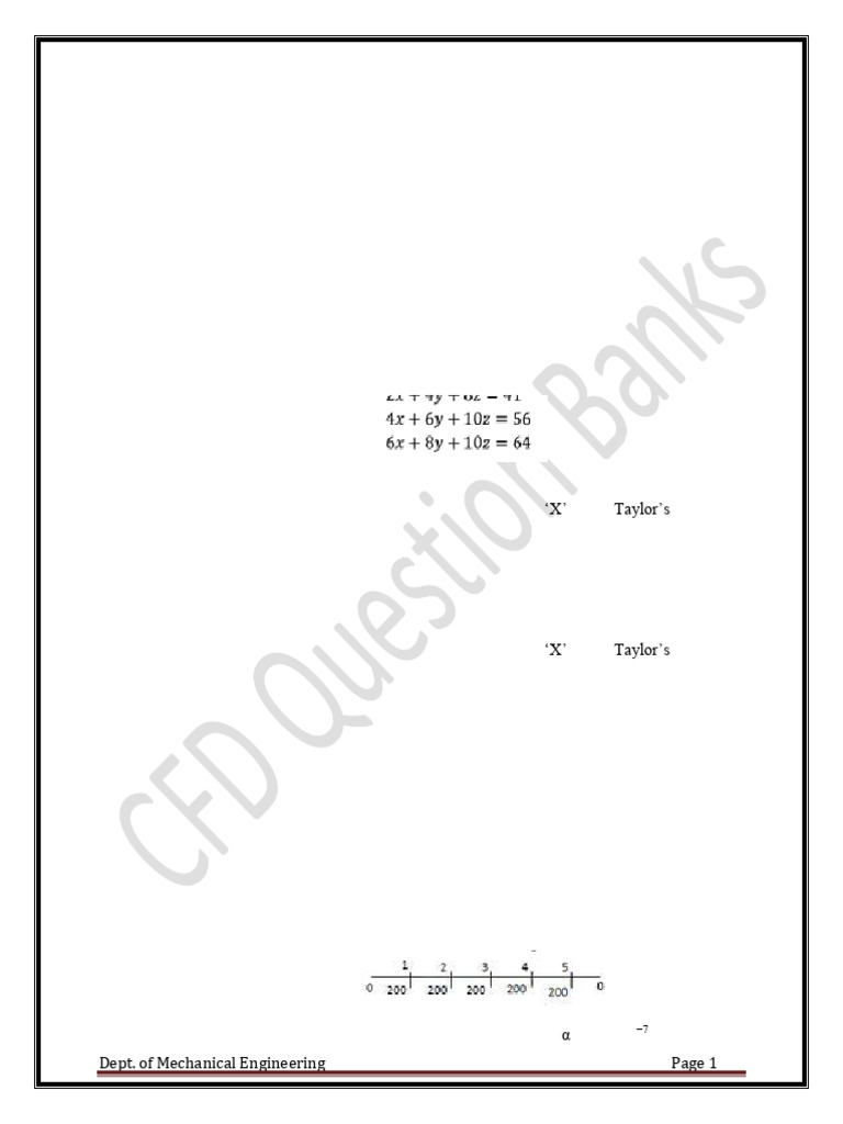 Unit-1 CFD question Banks | PDF