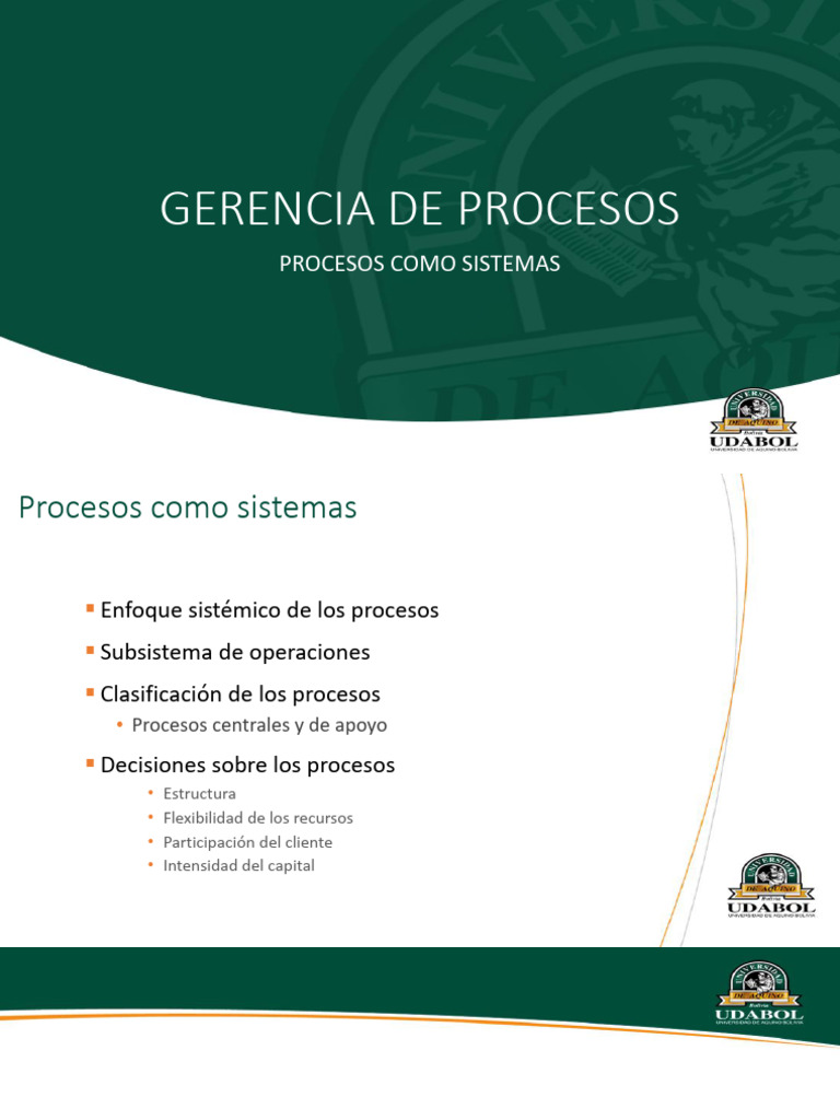 Adm 503 T2 01 1 Procesos Como Sistemas Pdf