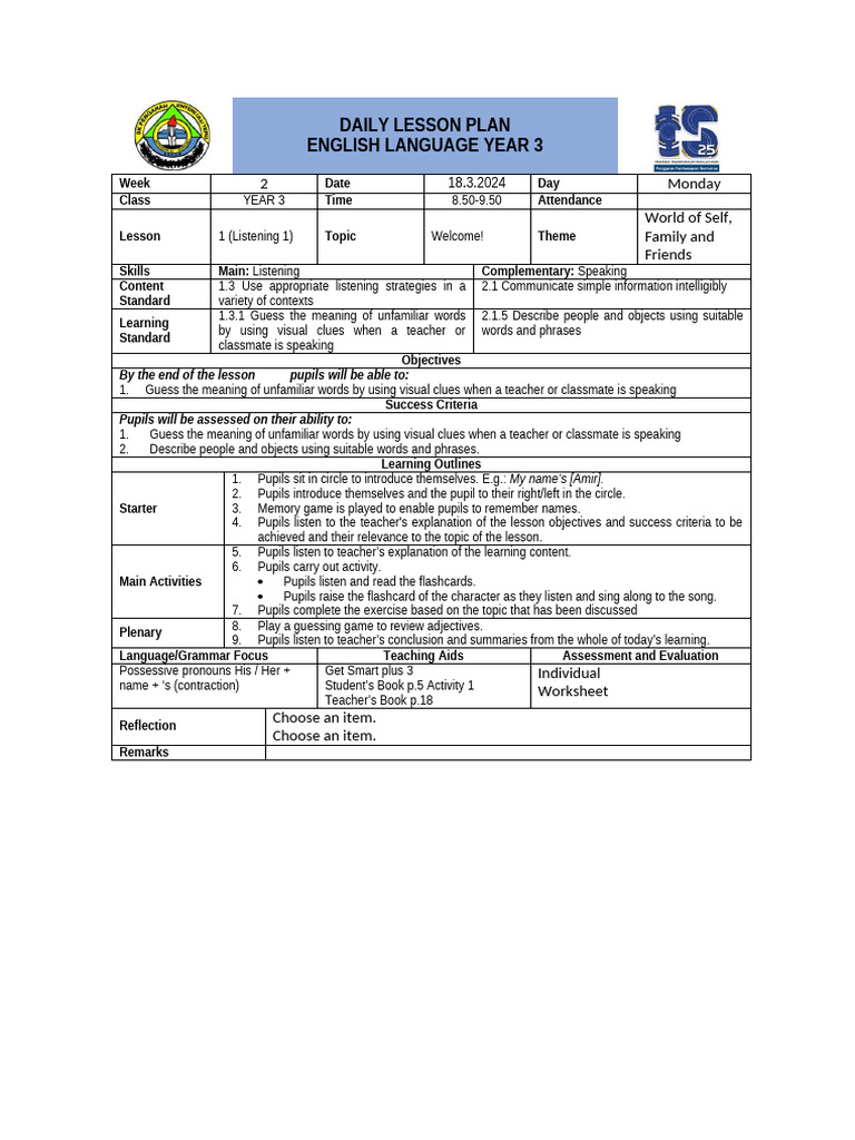 1. Welcome! (Lesson 1 - 16) | PDF