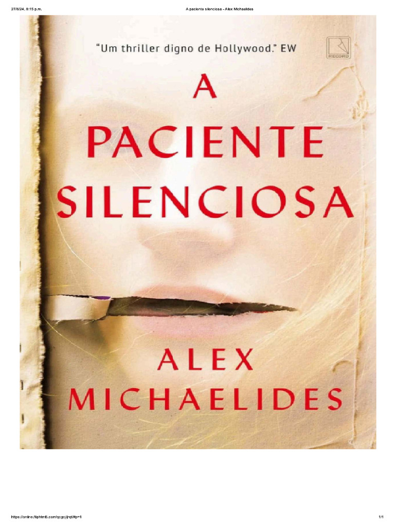 A Paciente Silenciosa - Alex Michaelides | PDF