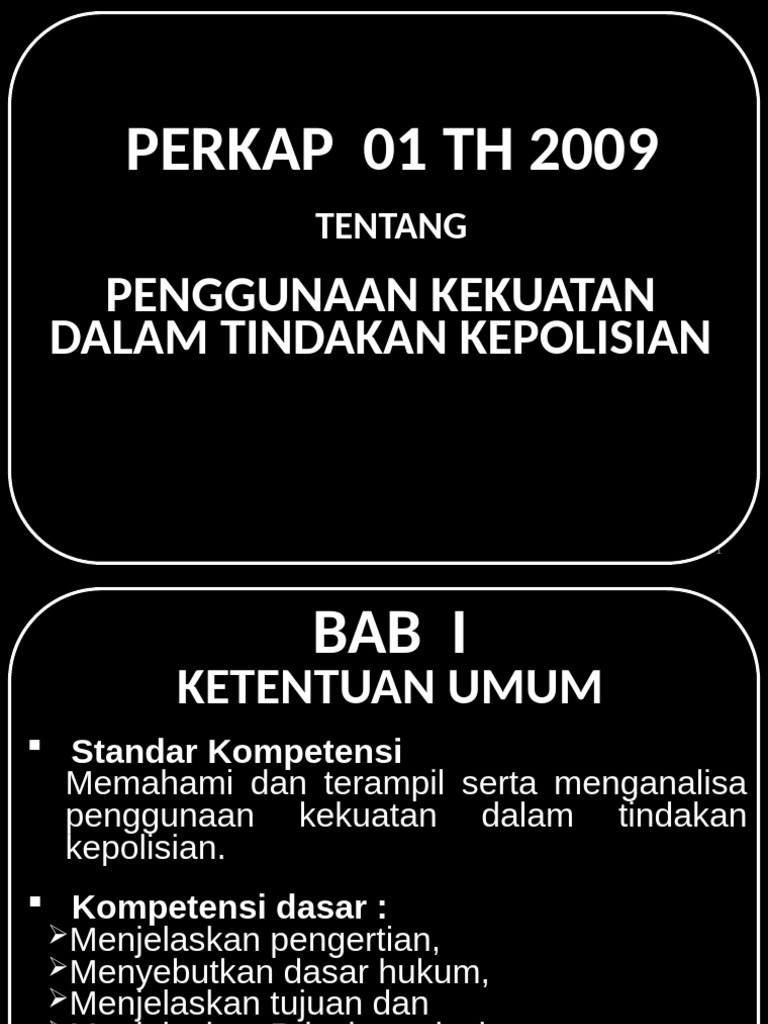 Perkap 01 Tahun 2009 | PDF | Social Science | Law