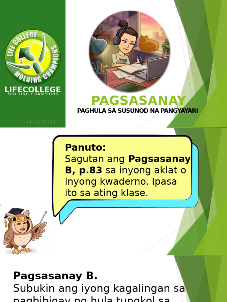 F4Q2W1 Pagsasanay (Paghula Sa Susunod Na Pangyayari) | PDF