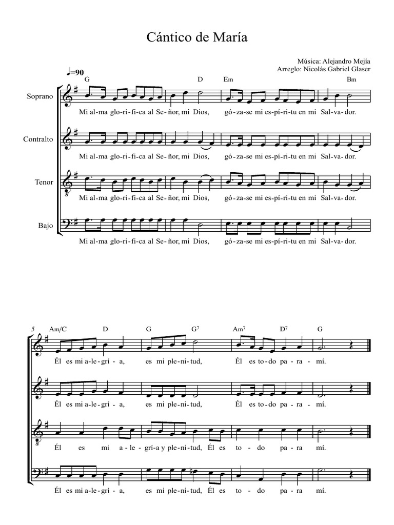 Cántico de María A. Mejía Nicolás Gabriel Glaser | PDF