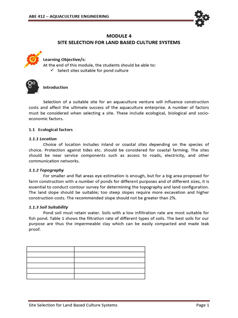 MODULE 4 - Aquaculture Engineering | PDF