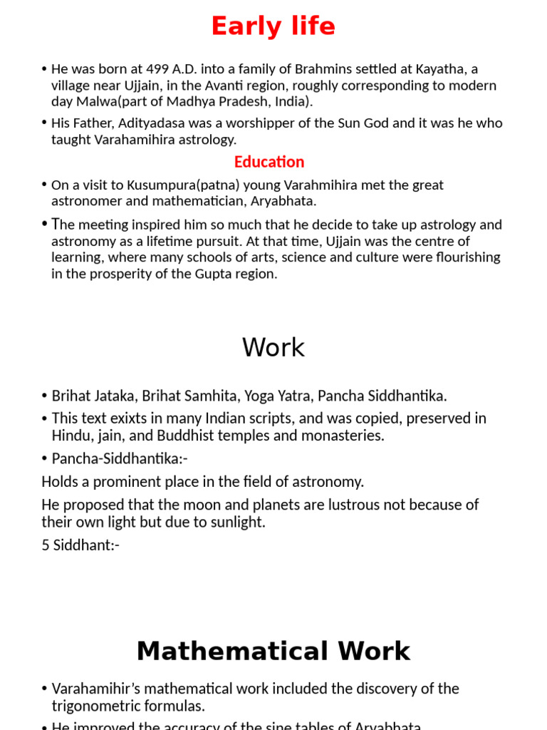 Early Life of Mihira | PDF