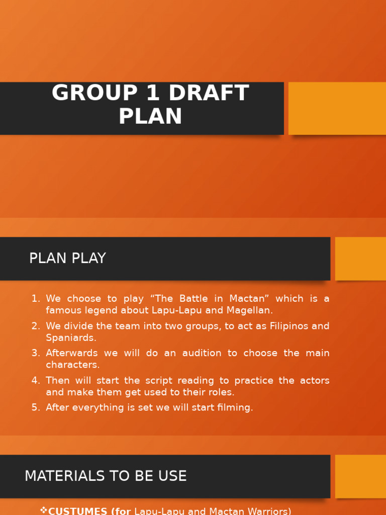 Group 1 Draft Plan For Film | PDF