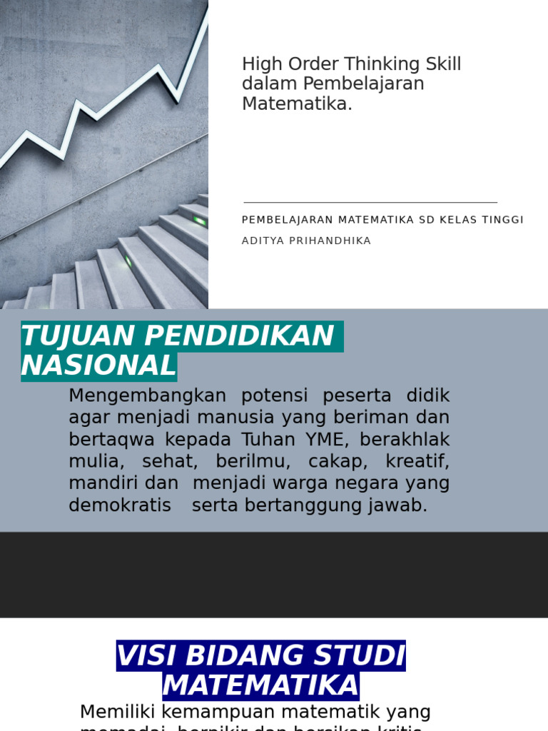 High Order Thinking Skill Dalam Pembelajaran Matematika | PDF