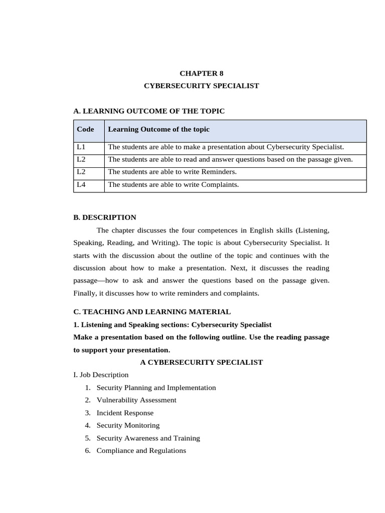 Okk Cybersecurity Specialist | PDF