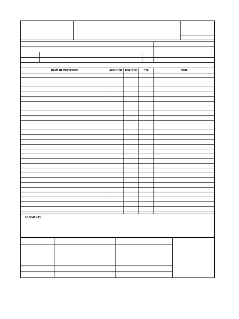Pouring Inspection | PDF