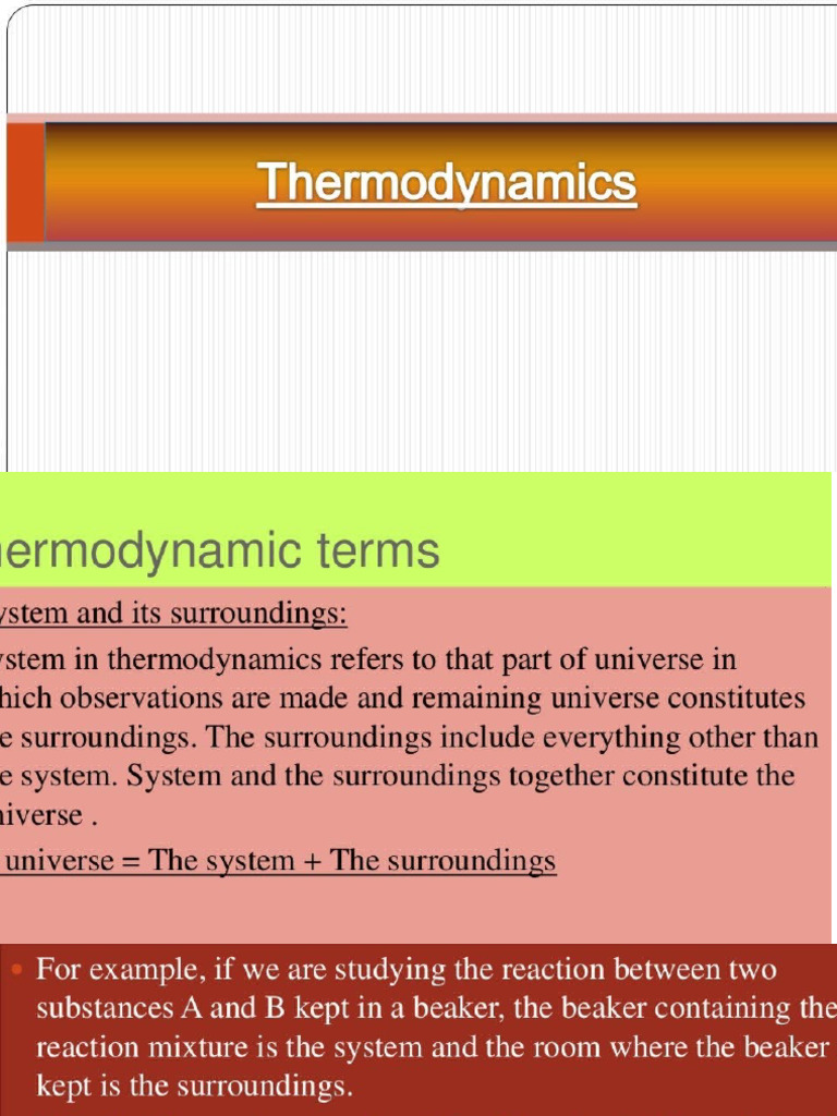 Chapter 6 Thermodynamics | PDF