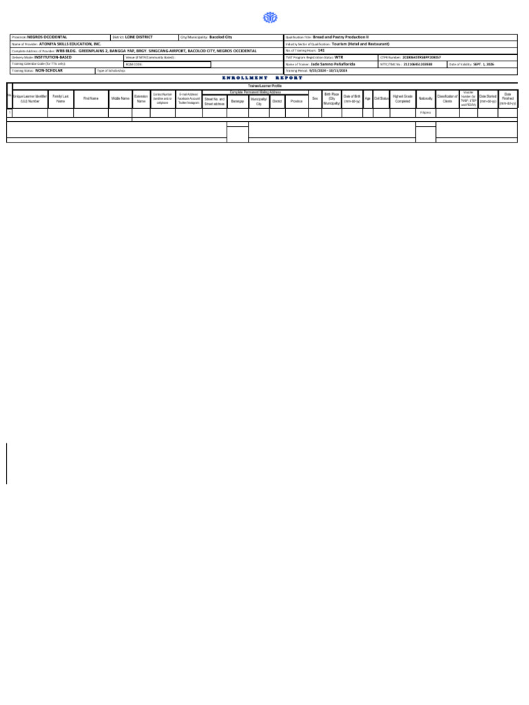 Er TR Emp Reports Template For 2023 | PDF