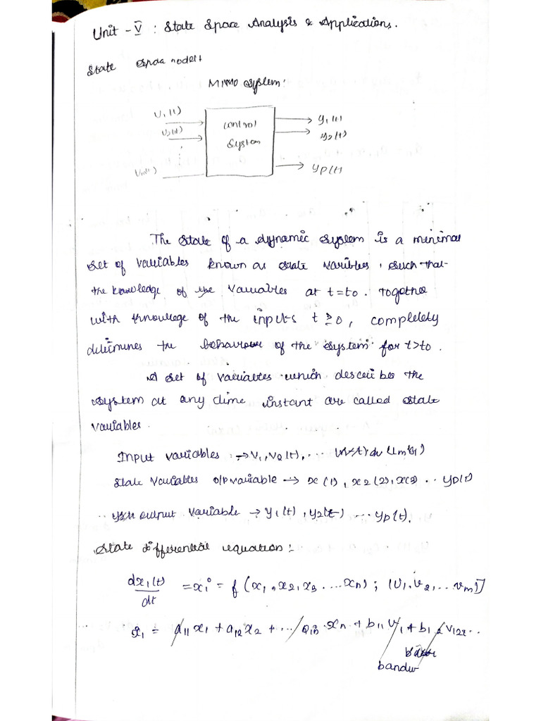 Control System Unit 5 Notes | PDF