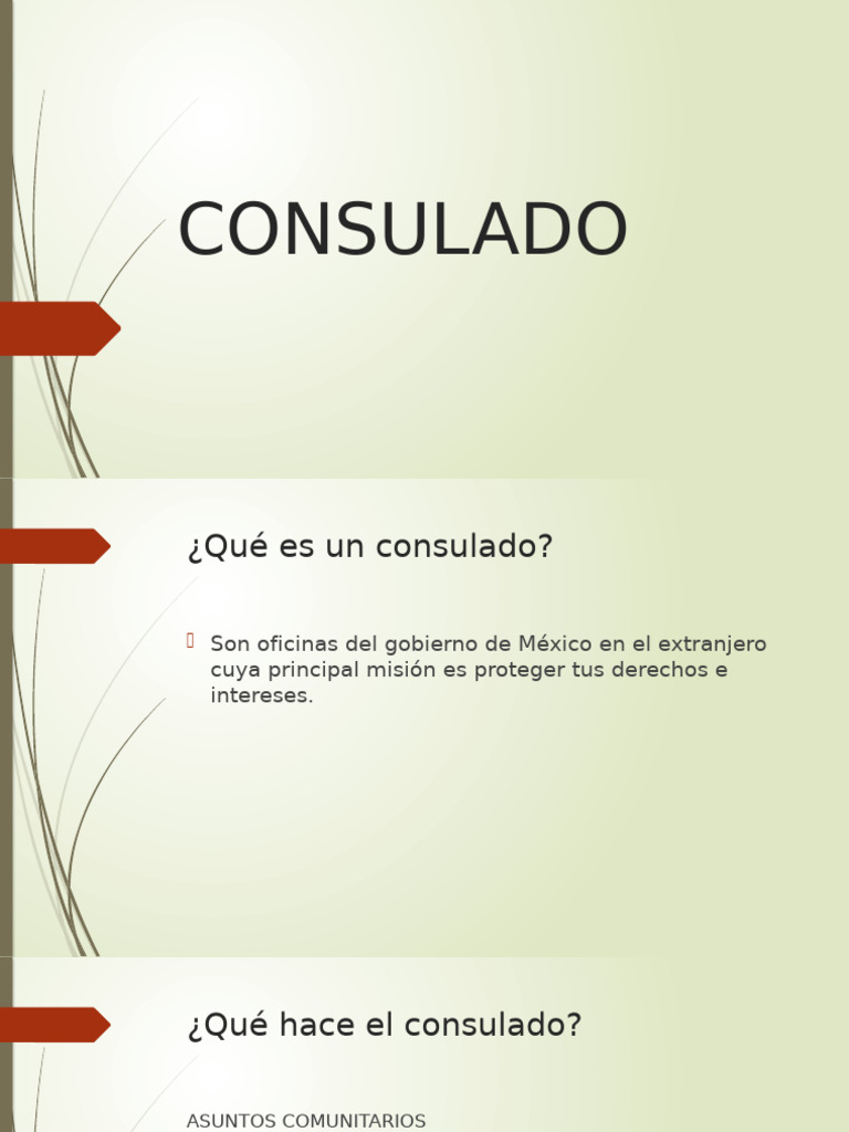 Funciones y Servicios del Consulado Mexicano | PDF | México
