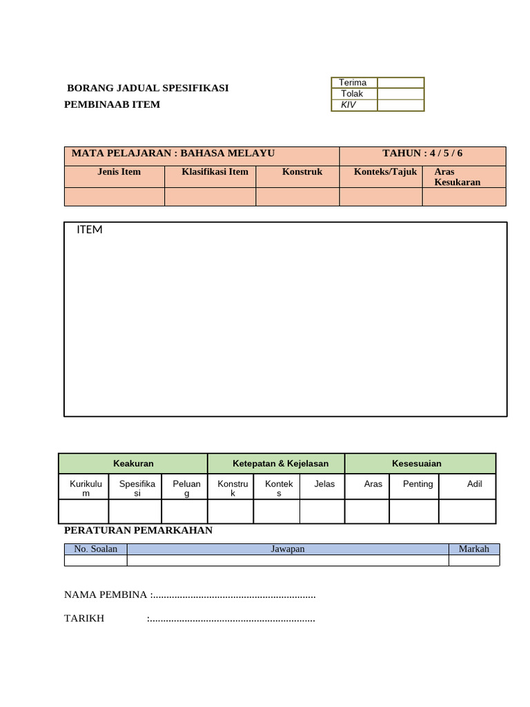 Borang Jsi - Word | PDF
