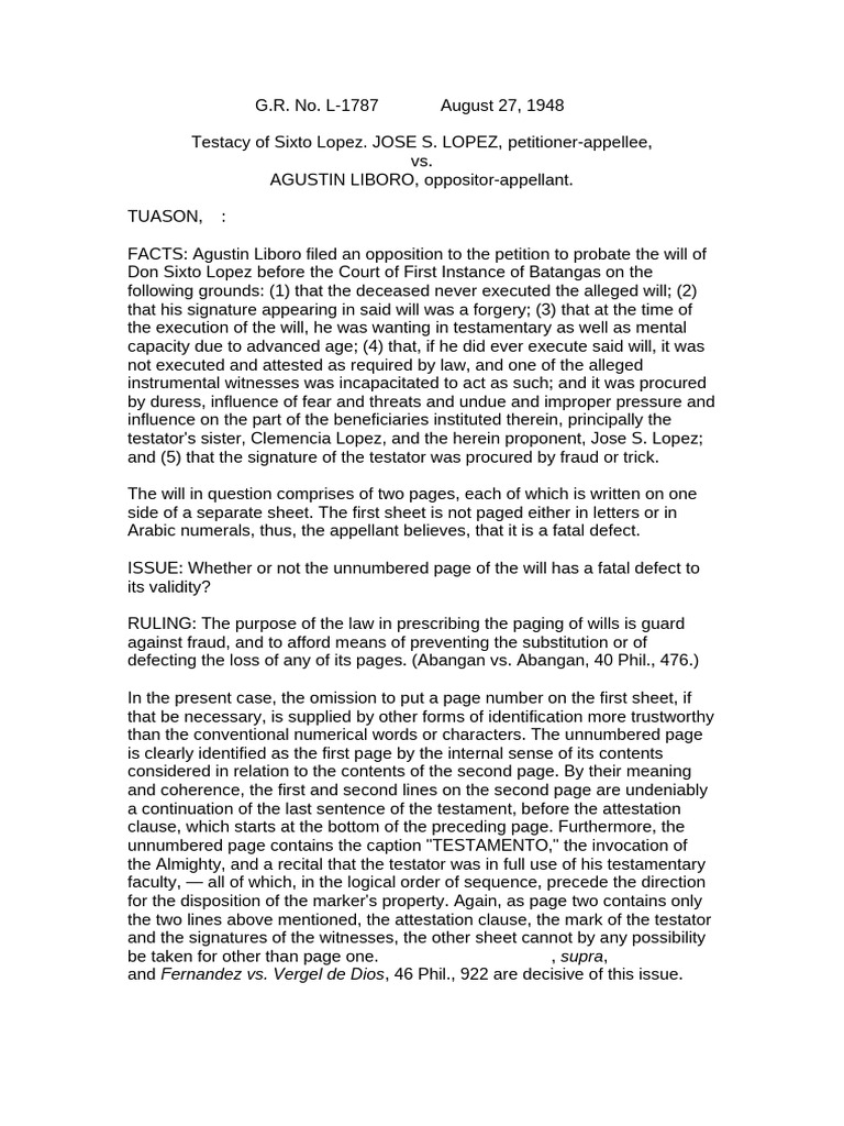 Lopez vs. Liboro | PDF