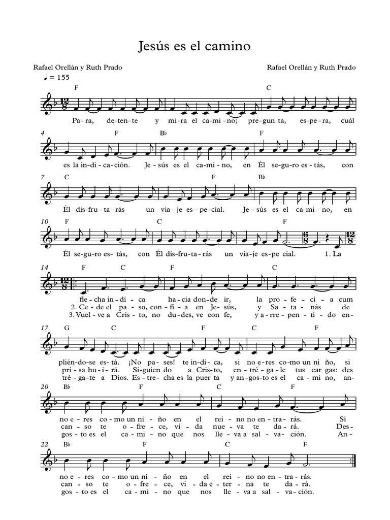 Jesús Es El Camino - Partitura | PDF