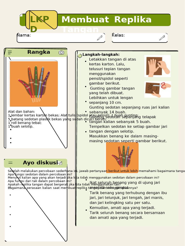LKPD Replika Tangan | PDF