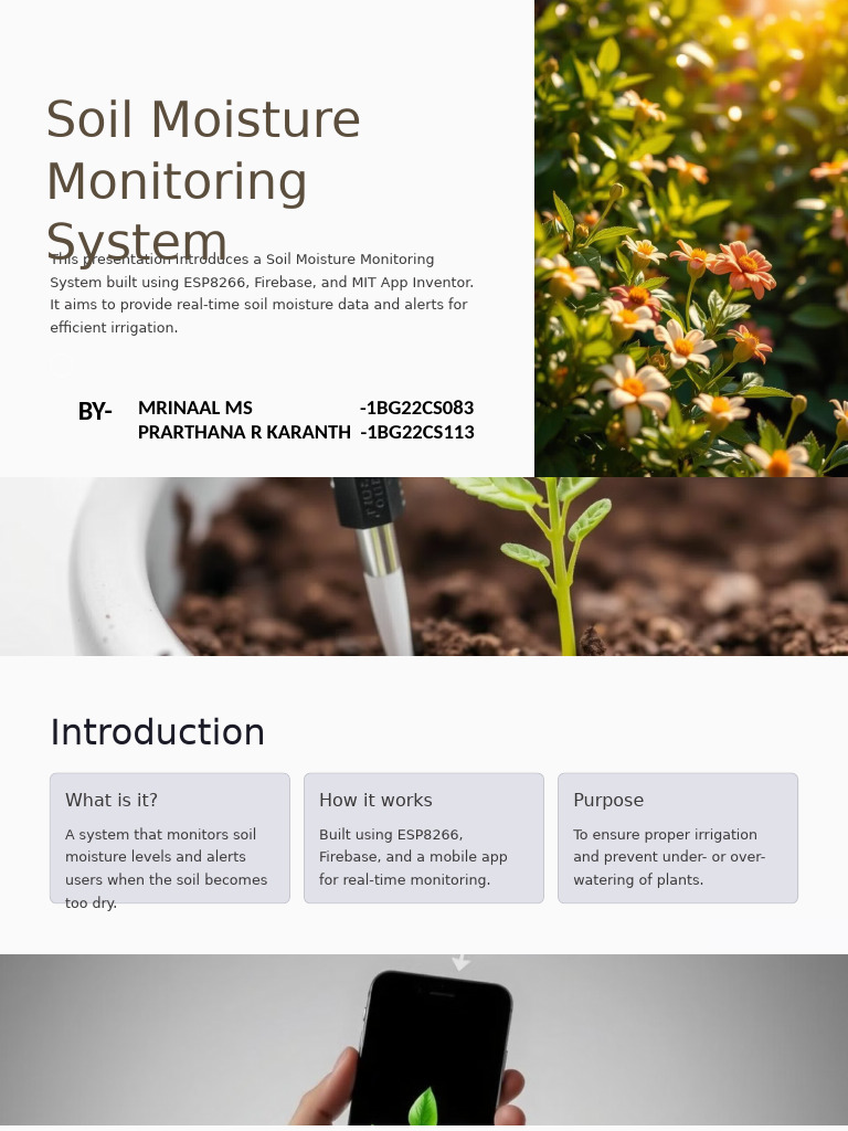 Soil Moisture Monitoring System | PDF