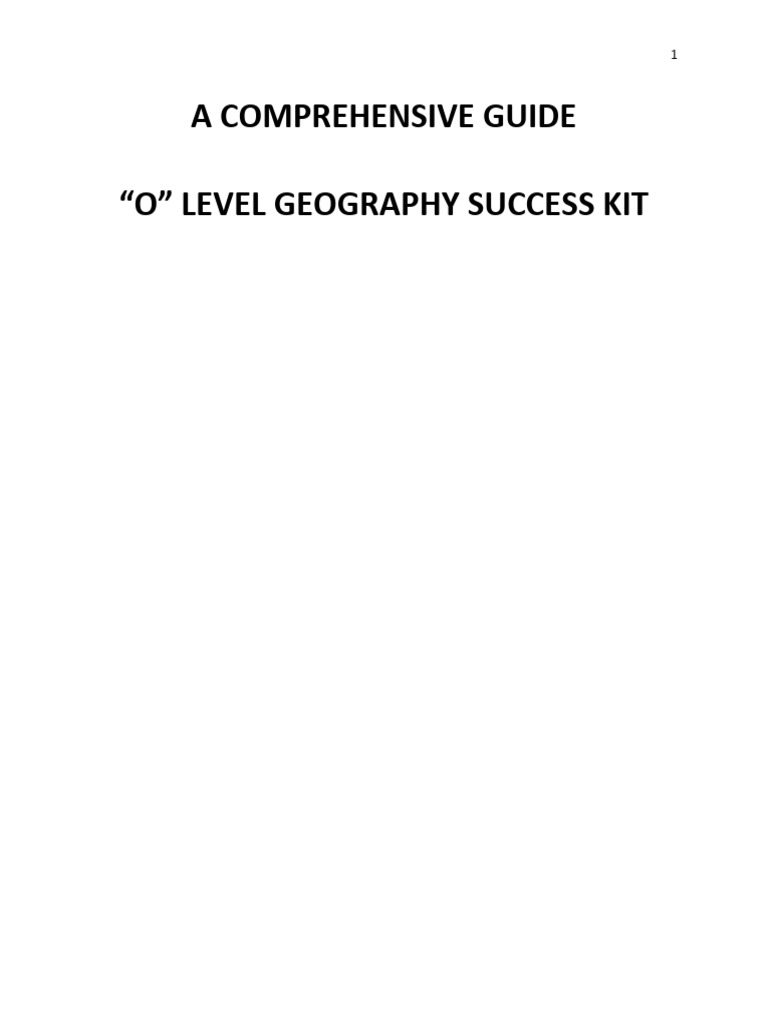 Geography Study Pack | PDF
