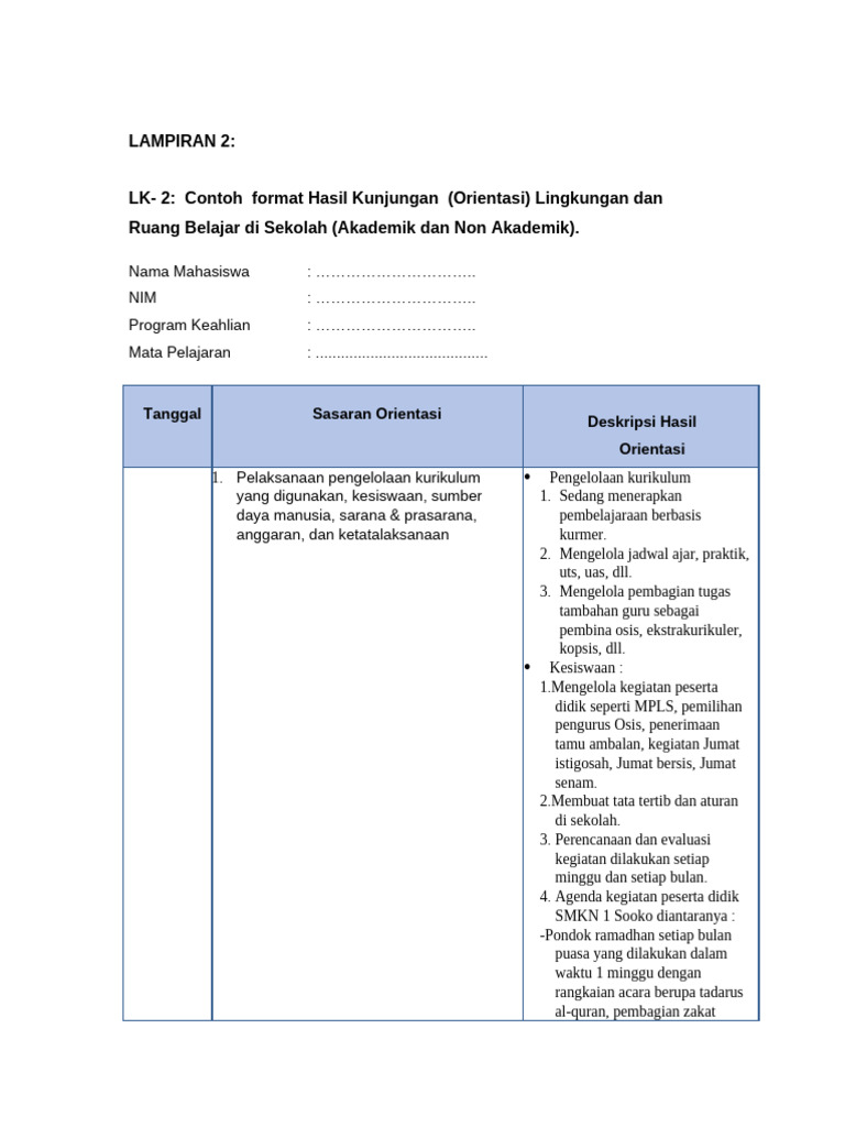 Lampiran 2 PPL .. | PDF