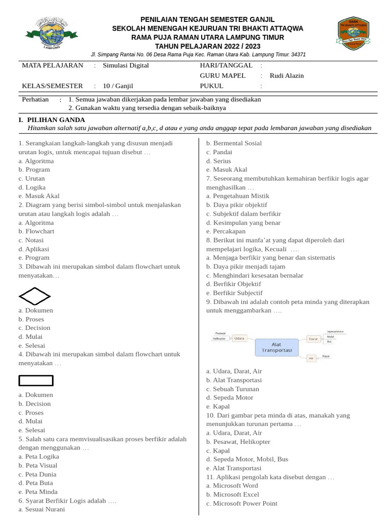 Kop PTS SMK | PDF